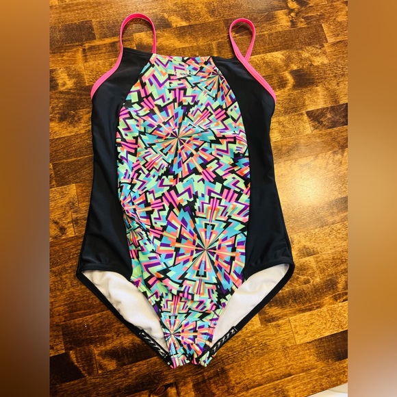 Speedo | Swim | Speedo Bathing Suit Black Pink Size L 12 | Poshmark